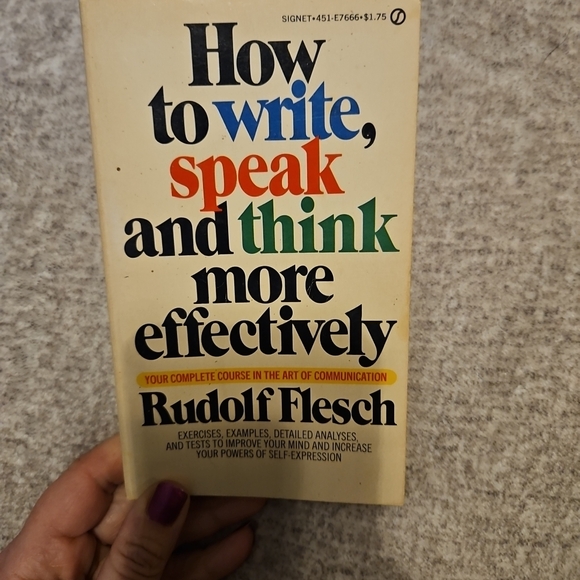 Other | How To Write Speak And Think More Effectively By Rudolf Flesch ...